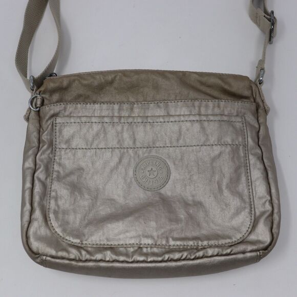 Kipling | Bags | Kipling Sebastian Metallic Gold Adjustable Crossbody ...